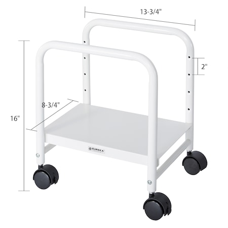 Eureka Ergonomics Height Adjustable Mobile CPU Stand White ERK-CS-01W ...